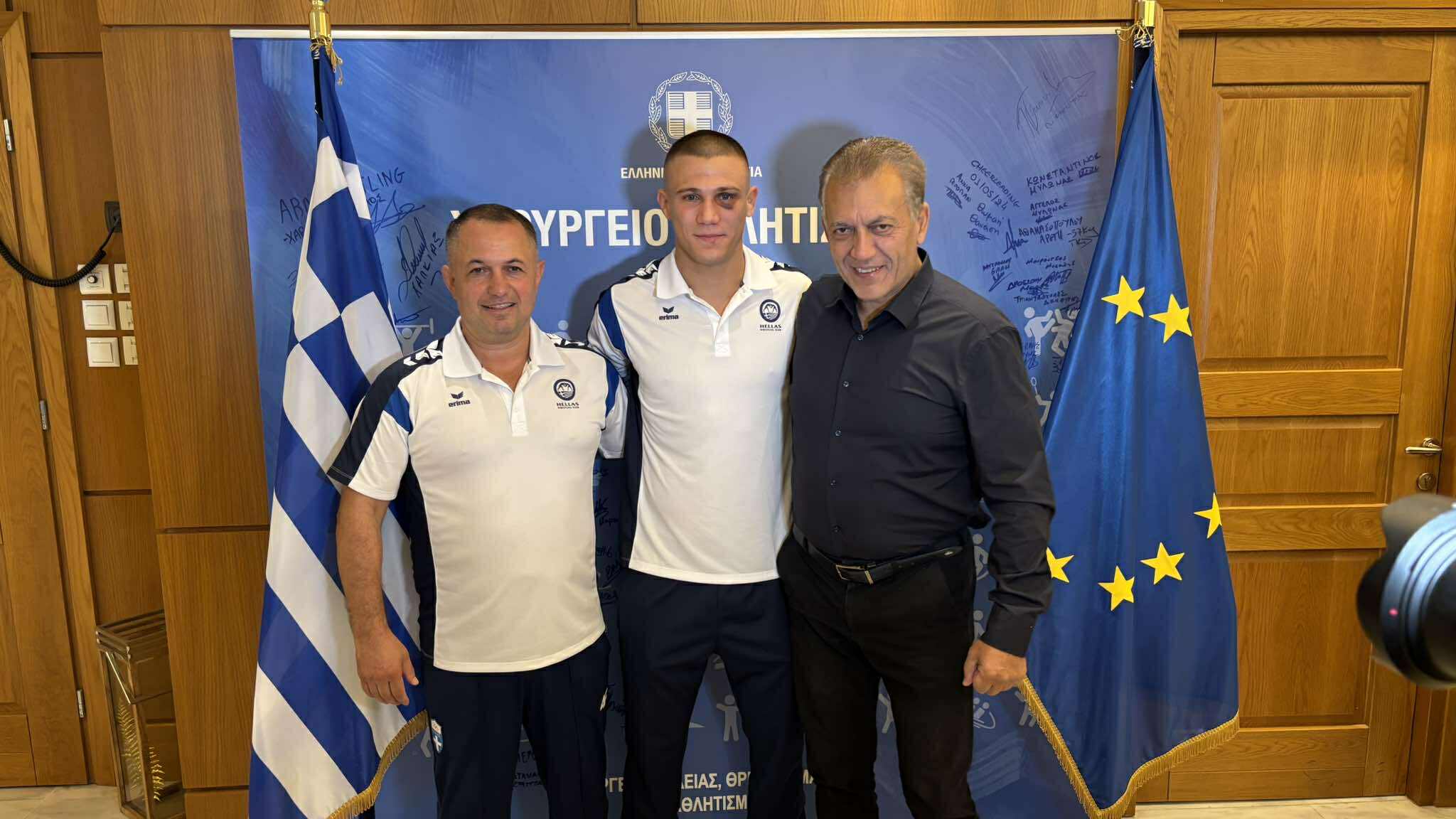 Συνάντηση του Γ. Κουγιουμτσίδη με τον αν. υπουργό Αθλητισμού Γ. Βρούτση ...